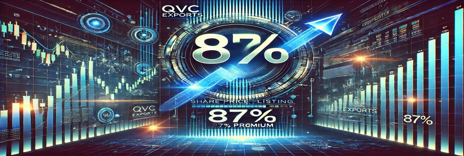 QVC Exports share price lists at a solid premium of 87% - Ventura